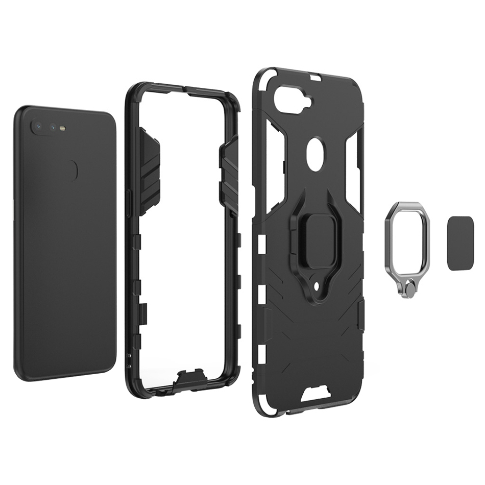 Slim Armour Tough Shockproof Case for Oppo AX7 (Black)